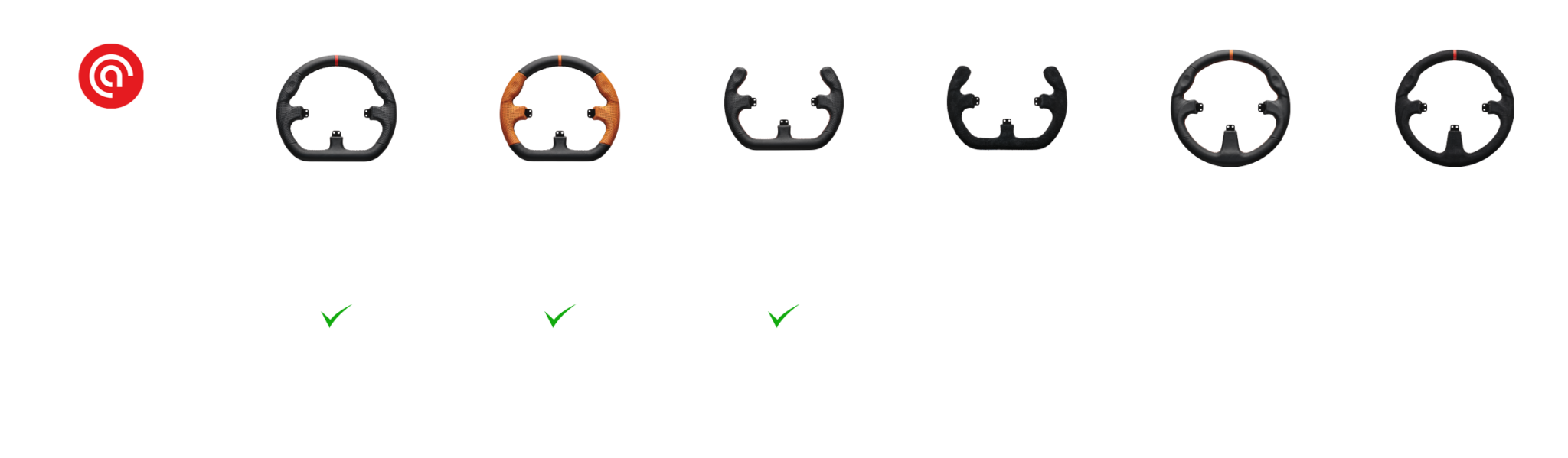 Round Black Leather Rim - Elevate Your Sim Racing Experience