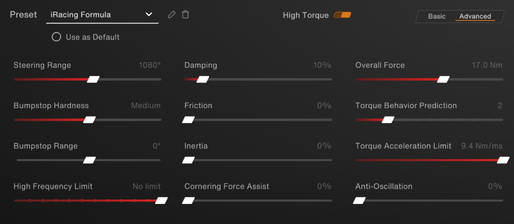 Updated iRacing Wheelbase Settings - Part 1 – Asetek Racing™ Europe