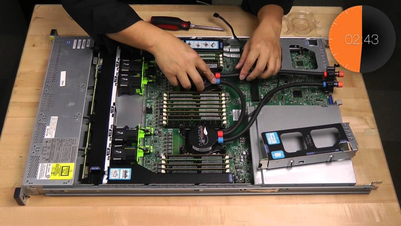 Installing Asetek Liquid Cooling Inside Cisco 220 Server - Asetek
