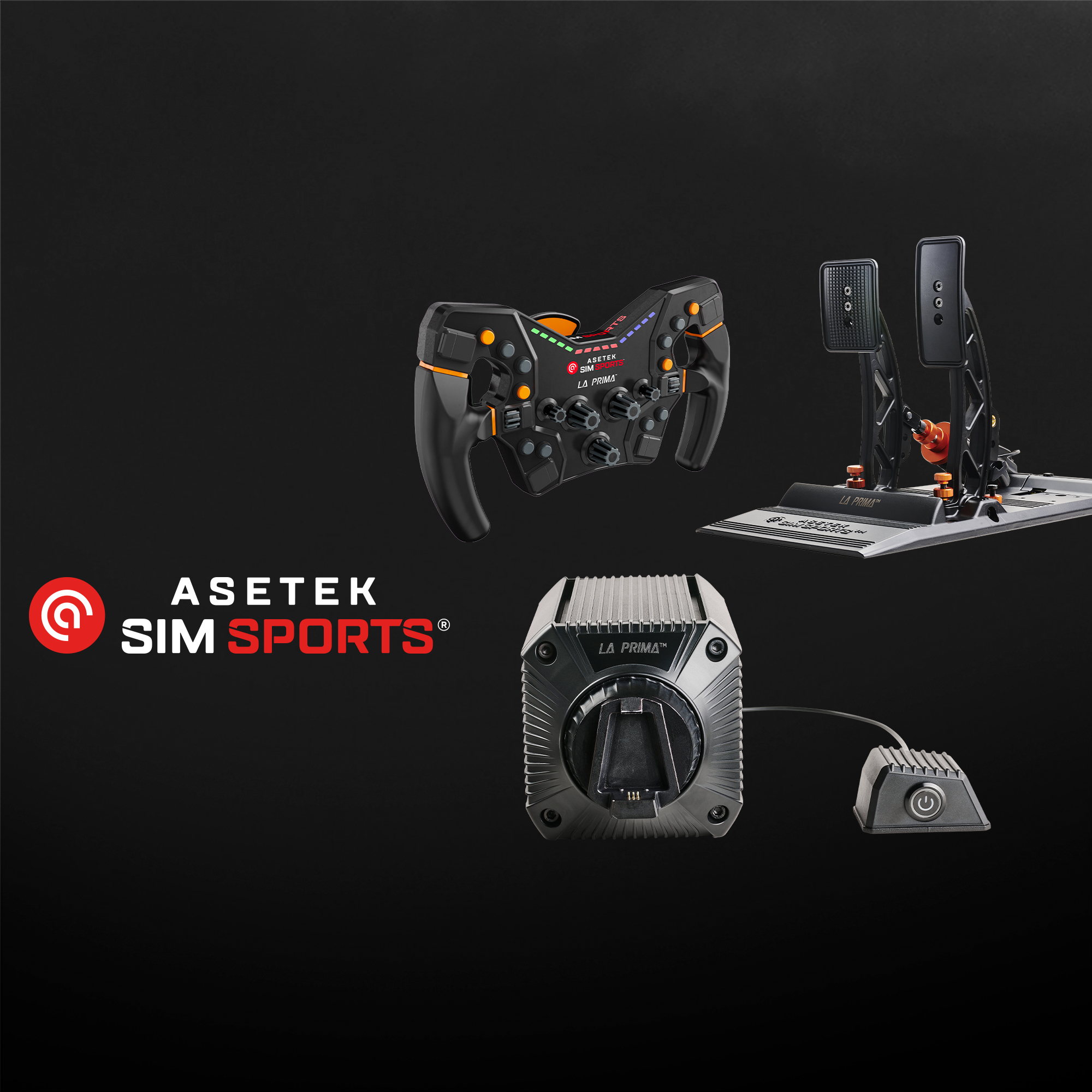 Asetek SimSports® Unveils La Prima™ Pedals, Wheelbase and Formula Wheel ...